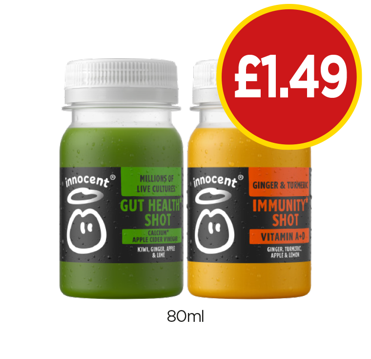 Innocent Gut Health Shot, Immunity Shot - Now Only £1.49 at Budgens ...