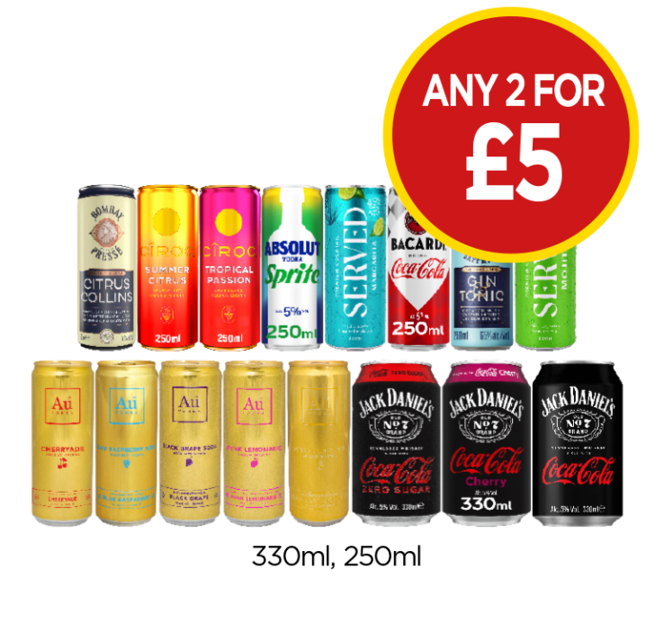 Bombay Presse Citrus Collins, Gin & Tonic, Ciroc Summer Citrus ...