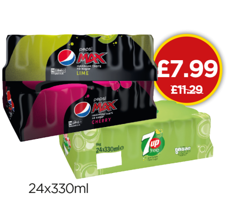 Offer Budgens Pepsi Max Cherry Multipack, Pepsi Max Lime